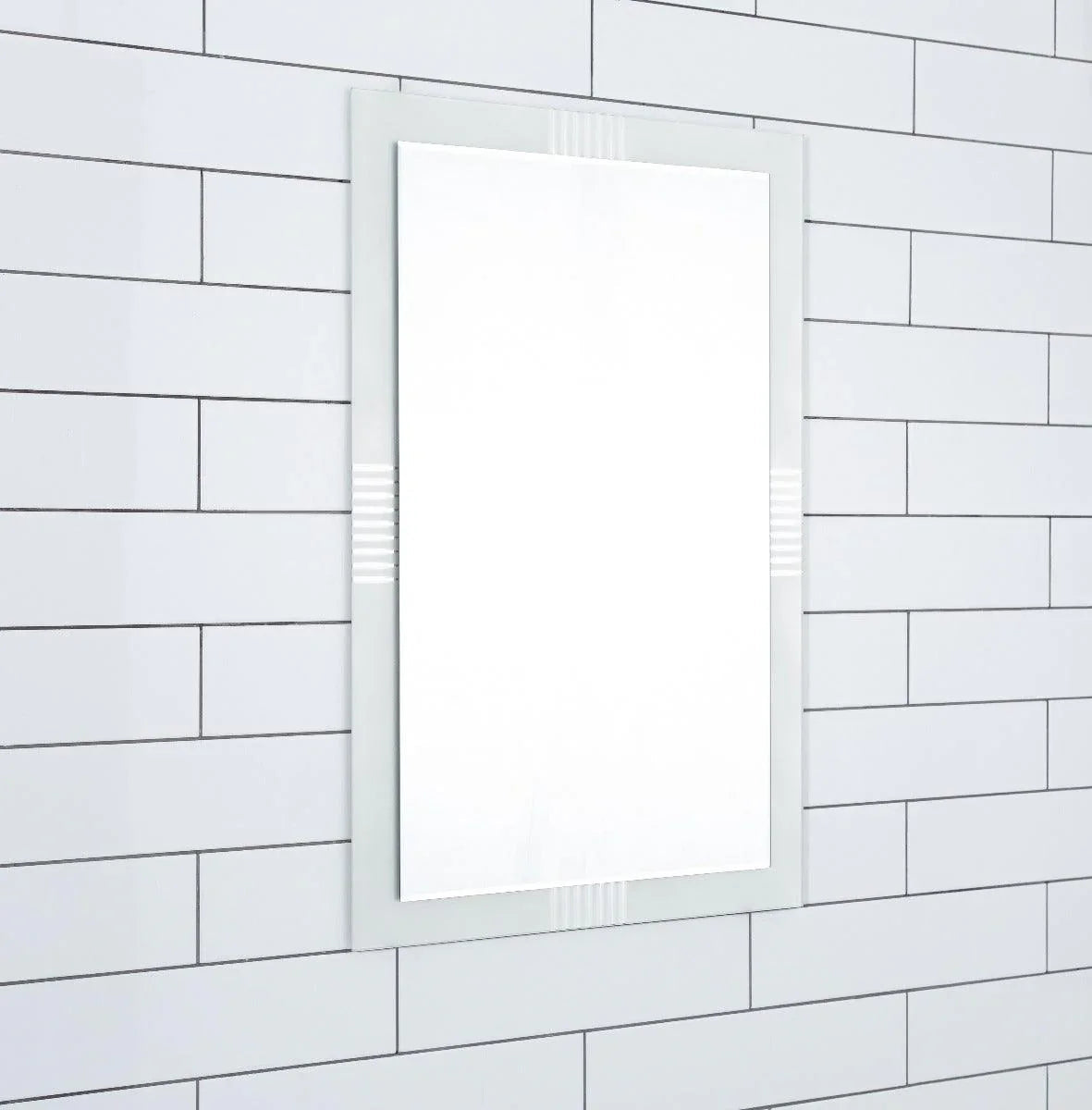 20" Frosted Frame Mirror – DECOROLALA